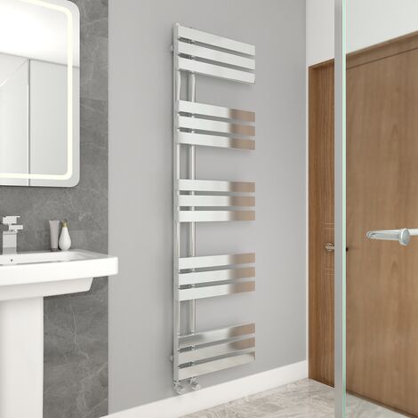1600x450mm Flat Panel Bathroom Heated Towel Rail Radiator Chrome