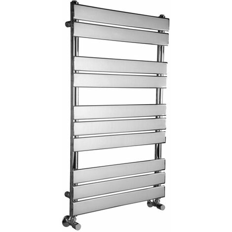 Flat Panel Chrome Towel Radiator Bathroom Heated Rail 1000x600mm