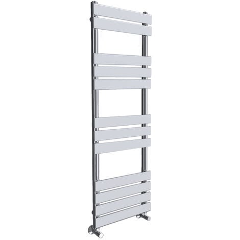 Flat Panel Chrome Towel Radiator Bathroom Heated Rail 1200x450mm