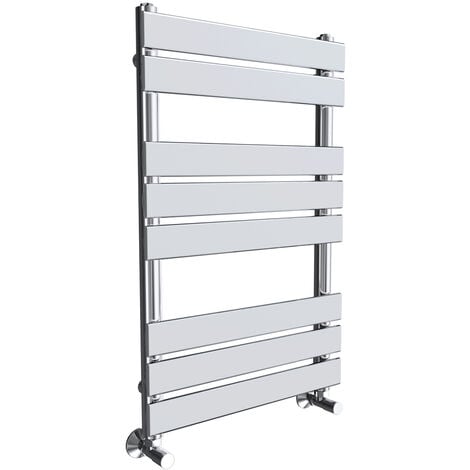 Flat Panel Chrome Towel Radiator Bathroom Heated Warmer 800x500mm