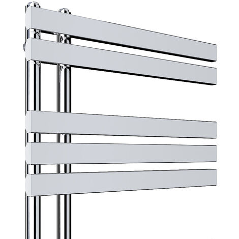 800x600mm Flat Panel Bathroom Heated Towel Rail Radiator Chrome