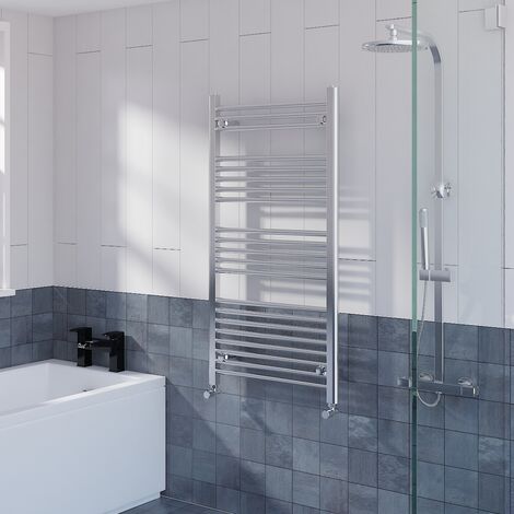 Straight Heated Towel Rail Bathroom Radiator Chrome 1150x600mm