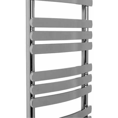 Bathroom Curved Heated Towel Rail Radiator Chrome 1200x500mm