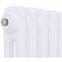 Warmehaus Traditional Radiator Double Column White Horizontal Cast Iron ...