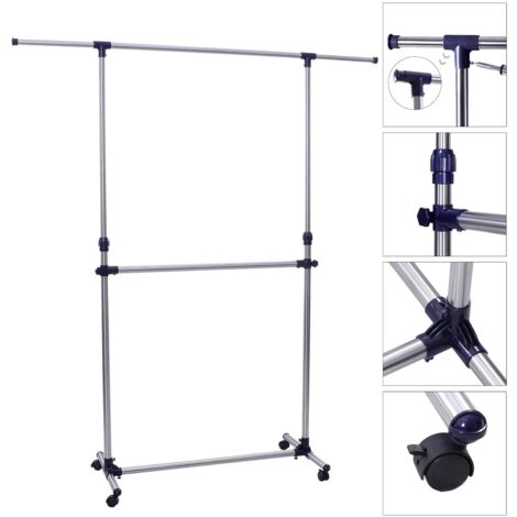 Soporte con barra ajustable para colgar prendas y accesorios con barra ...