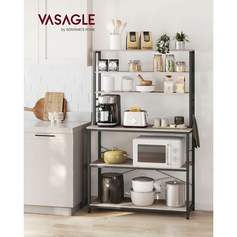VASAGLE Scaffale da Cucina, Bar, Scaffale da Panetteria, Portaoggetti a ...