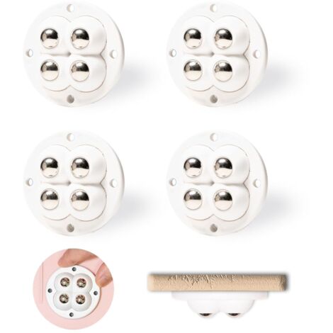 4er-Pack Mini-Lenkrollen aus rostfreiem Stahl – um 360 Grad drehbare ...