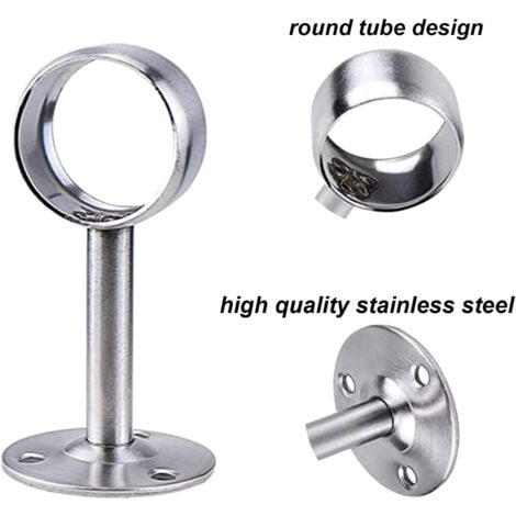 6 pièces Support Barre rideau plafond Plafond de support de tringle à ...