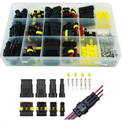 BOÎTE DE 424 CONNECTEURS ÉLECTRIQUES ÉTANCHES ASSORTIS