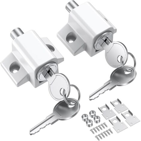 Lot de 2 verrous de porte coulissants professionnels pour porte de patio coulissante - Verrou de ...