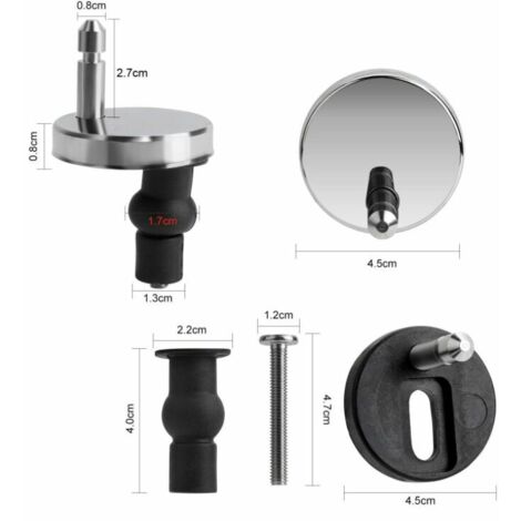 2 Stück Schrauben für Toilettensitz, Scharnier für Toilettendeckel Befestigung WC-Sitze ...