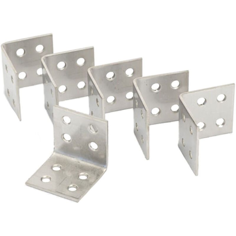 Équerre de fixation inox pour clôture 40 x 40 mm - 6 pièces