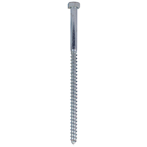 Tirefond galvanisé M8 x 160 mm - Par 50 pièces