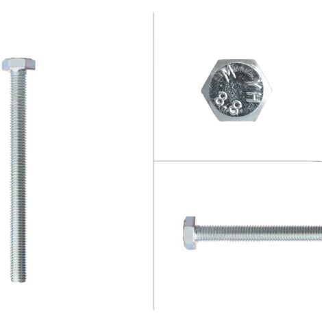 Boulon hexagonal galvanisé M10 x 120 mm - 50 pièces