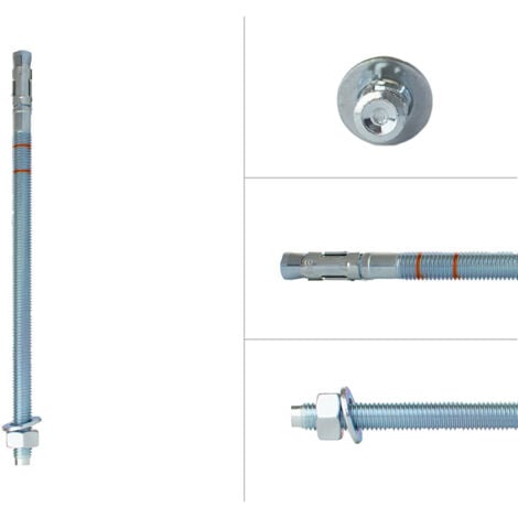 Goujon d'ancrage M12 x 250 mm montage traversant - Par pièce