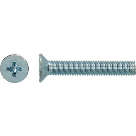 Vis métalliques galvanisées M4 x 25 mm - 200 pièces