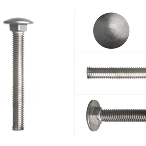 Boulons en acier inoxydable M10 x 80 mm - 25 pièces