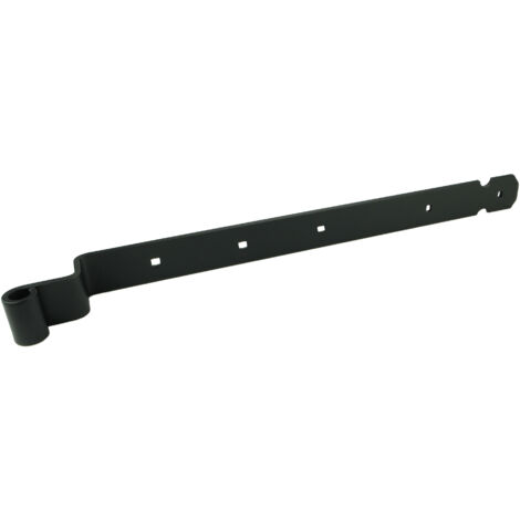 Penture noire galvanisée 65 cm - Avec grande courbure d'angle