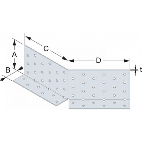 Équerre de fixation à un angle de 45 degrés Ancre de fixation
