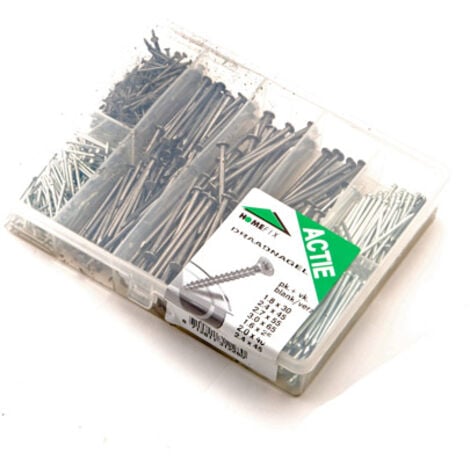 Boîte assorties Clous Galvanisés Tête fraisée plate - 7 pièces