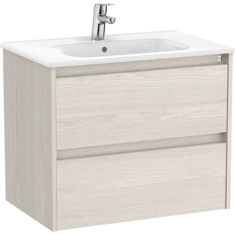 Pack Unik mueble de 2 cajones + lavabo TENET - ROCA Color: Fresno ...