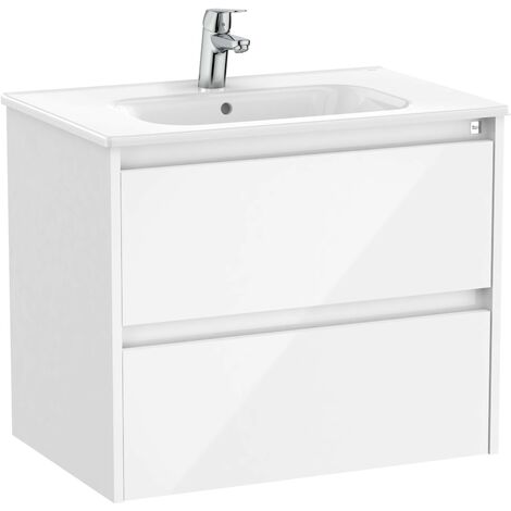 Pack Unik mueble de 2 cajones + lavabo TENET - ROCA Color: Blanco ...
