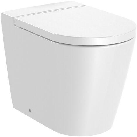 Inodoro completo con taza Rimless® de salida dual con tapa y asiento de ...