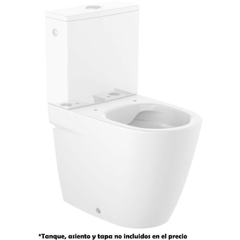 Taza Rimless compacta adosada a pared para inodoro de tanque bajo ONA ...