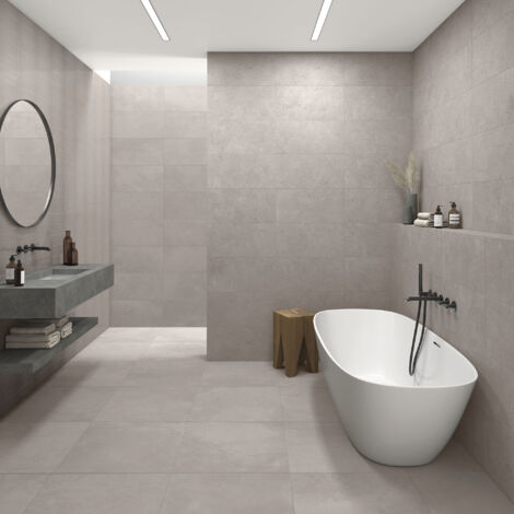 Grès cérame - FLOW - STONE ASH - 45x90 Rectifié - Naturel - (0,787 m²)