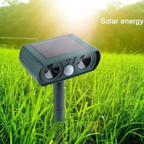 COOCHEER 2X Ultraschall-Solar-Katzenvertreiber für den Garten mit LED ...