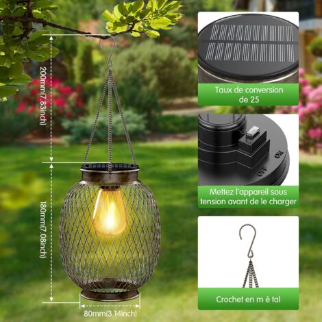 Solarlampe für den Außenbereich, hängender Garten, IP65, wasserdicht ...