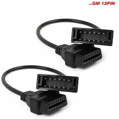 2er-Pack, Konverter, Linker, Diagnosekabel für GM OBD 12-polig auf OBD2-Diagnose-Adapterkabel ...