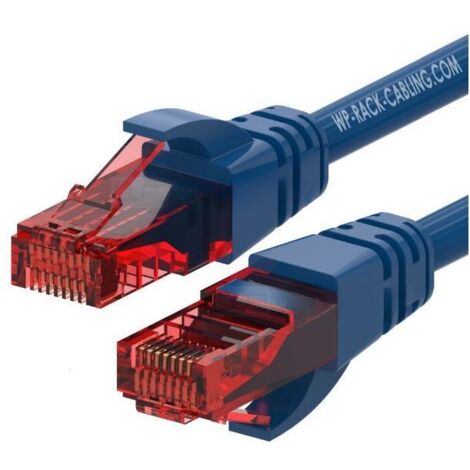 WP WPC-PAT-6U002B cable de red Azul, Rojo 0,2 m Cat6 U/UTP (UTP)