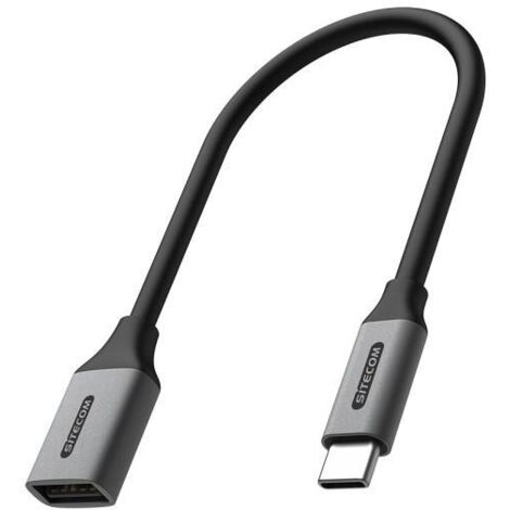 Sitecom AD-1011 cable USB 0,15 m USB A USB C Negro, Gris