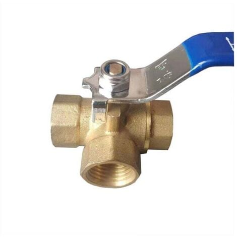 Candyse 3-Wege-Ventil, 1/2 Zoll Messing-Kugelhahn, Drei-Wege-Messing-Ventiladapter, Macaron ...