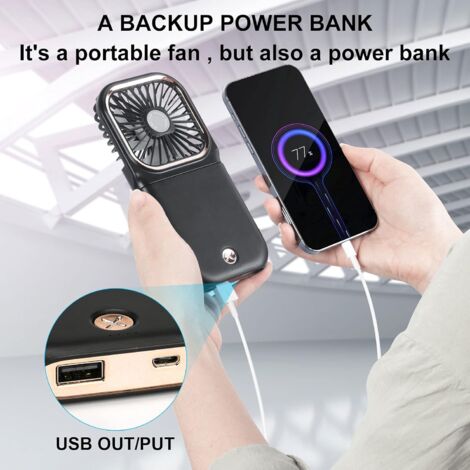 Crediri Mini-USB-Ventilator, leiser Handventilator zum Aufhängen am ...