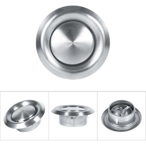 Ulisem 125 mm Lüftungsgitter aus Edelstahl, verstellbarer Luftauslass ...