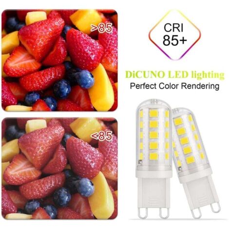 Ulisem G9 LED-Lampe, 3 W, 430 lm, entspricht 40 W Halogen, Warmweiß ...