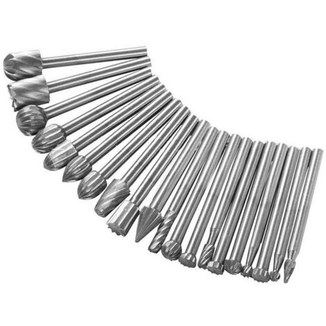 YMYNY 20 pezzi HSS set di frese rotanti, frese in carburo di tungsteno ...