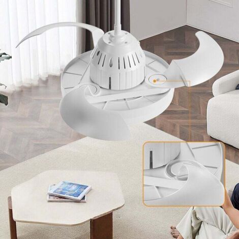 Ventilatore da soffitto Ulisem con luce e telecomando, pale retrattili ...