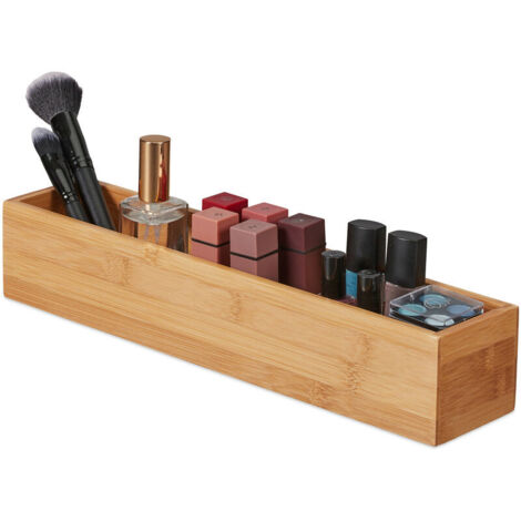 Scatola di bambù Ulisem, contenitore per bagno, cucina e ufficio, lunga ...
