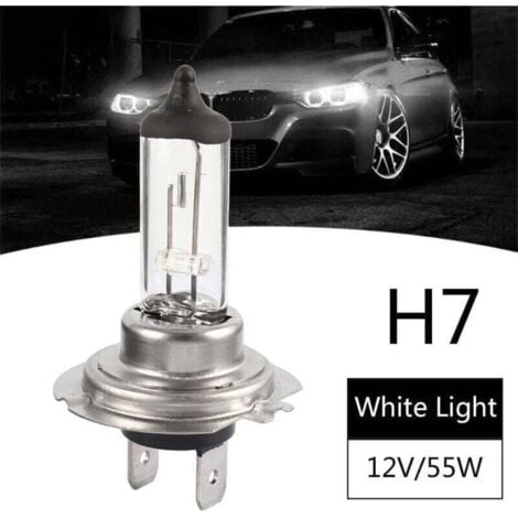10 lampadine alogene LED H7 12V 55W, lampadine bianco caldo resistenti per auto abbaglianti ...