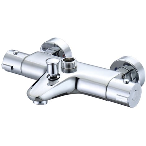 Thermostatic Bathtub Mixer, with 38° Safety Button Thermostatic Bath ...