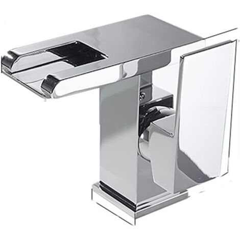 Bathroom Faucet LED Light Basin Faucet 3 Colors Changing Waterfall ...