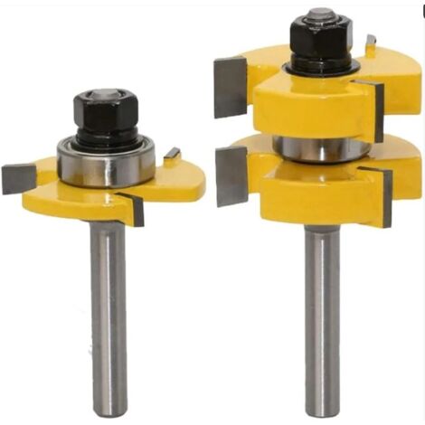 2 Pcs Tongue and Groove Impact Cutter Set 8-Handle 3-Tooth T-Shaped ...