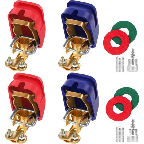 4pcs 12V Battery Terminal, Universal Battery Terminal, Securely Clamped ...