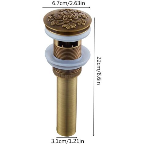 Pop-up waste basin plug, European retro style pop-up waste basin plug ...