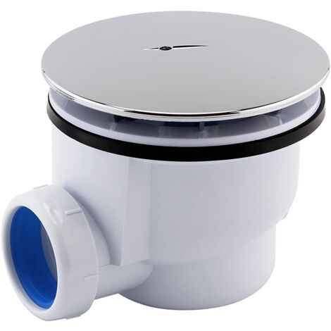 Chrome Shower Tray Drain, 90mm Diameter Chrome Shower Drain Trap