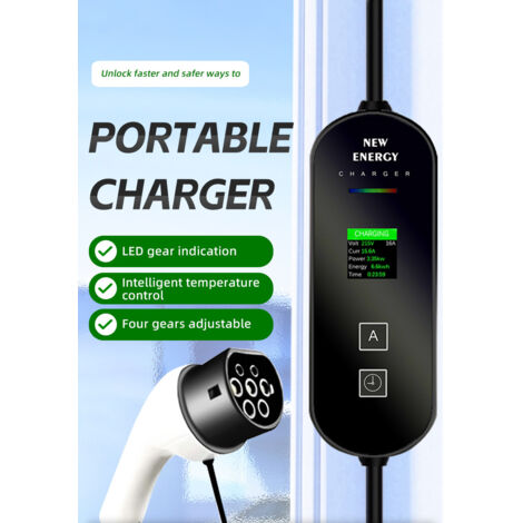 European Standard 16A 3.5kW Dual Acting Smart Charging Gun 5m Portable ...
