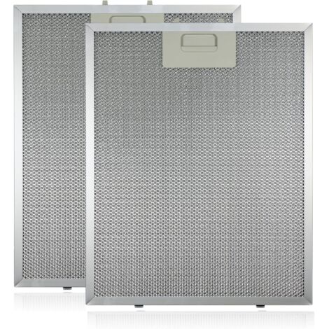Metal grease filter for extractor hood (Silver, 320 x 260 mm, 2 pieces)